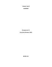 BCEE 231 Assignment2 Pdf Hamed Jamil 40285045 Assignment 2 Due 20st