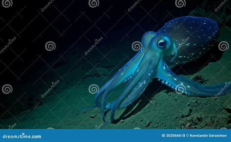 A Giant Deep Sea Squid Attacked A Bathyscaphe On The Ocean Floor In The