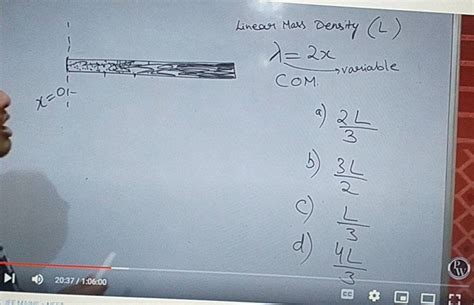 Linear Mass Density L λ x variable Filo