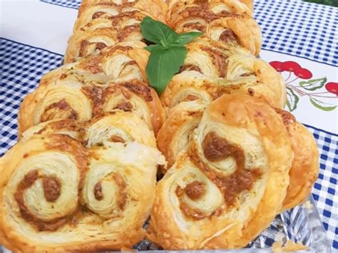 Receita Dos Palmiers Folhados Com Manjericão