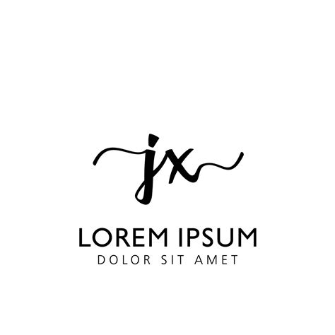 JX Initial Handwriting Template Design 28124977 Vector Art At Vecteezy