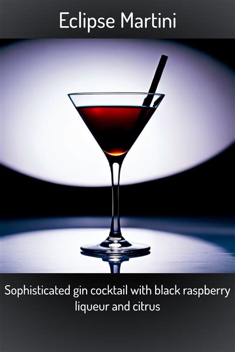 Eclipse Martini Sophisticated Gin Cocktail With Black Raspberry