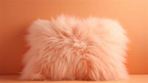 A Fluffy White Pillow Sitting On Top Of A Table Peach Fuzz Trendy