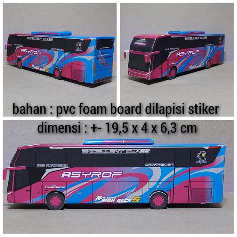 Jual Miniatur Bus Asyrof Pink Casper Jetbus 5 Shopee Indonesia