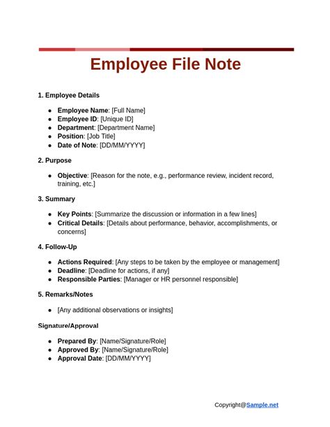 23 Free File Note Samples To Download