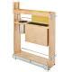 REV A SHELF INC 6 Wood Base Cabinet Pullout With Knife Block Rev A Shelf 448KB BCSC 6C