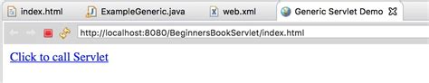 Genericservlet Class With Example