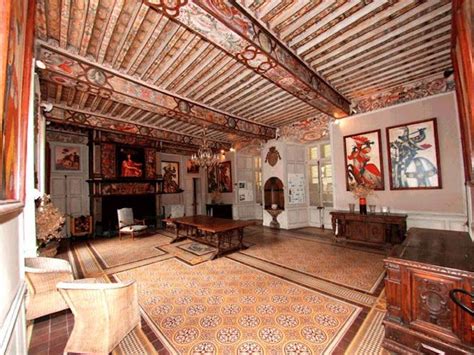 French Renaissance Painted Beam Ceilings Poutres Peintes Poutre