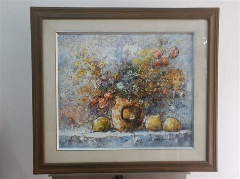 캔버스유화 화병속의꽃 정물유화그림 72x54cm 세컨웨어