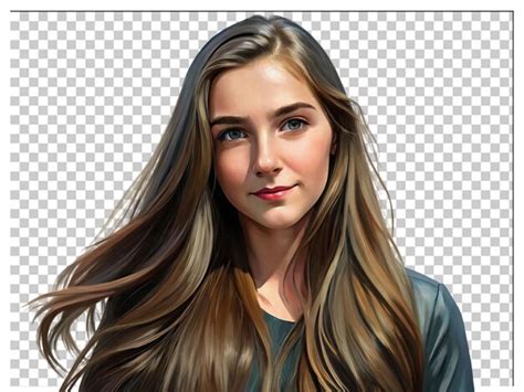 Young Woman With Long Perfect Healthy Lovely Shiny Premium Ai Generated Psd