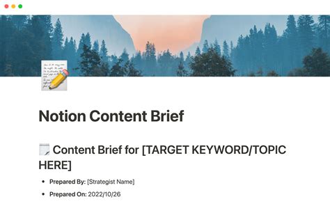 Best Content Brief Templates From Notion