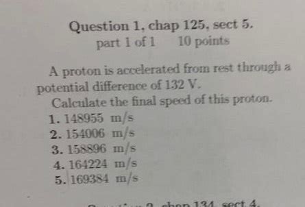 Solved Question Chap Sect Part Of Points A Chegg
