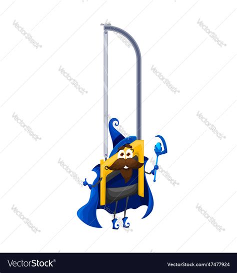 Cartoon Halloween Hacksaw Tool Wizard Character Vector Image