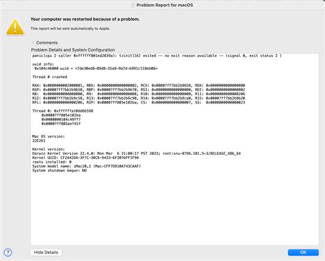 Panic Report Macos Crash Internal Dis Apple Community