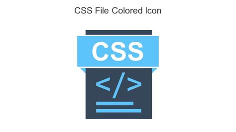 css file colored icon in powerpoint pptx png and editable eps format
