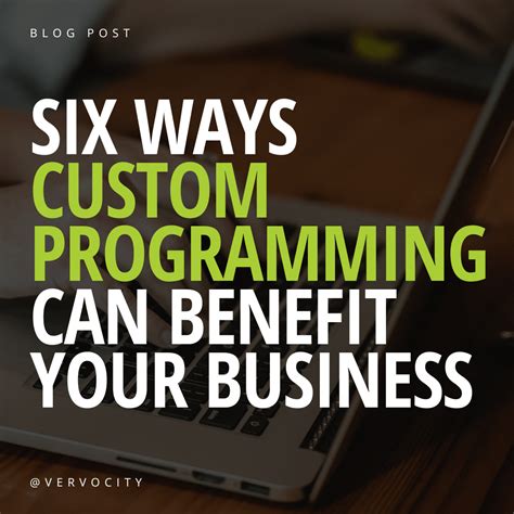 6 Ways Custom Programming Benefits Businesses Vervocity