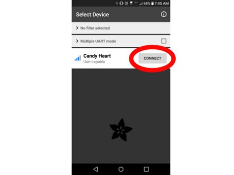 Using Ble Connect App Circuitpython Tft Candy Hearts Adafruit