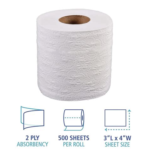 Gen Jrt Jumbo Bath Tissue Septic Safe 2 Ply White 33 X 1000 Ft