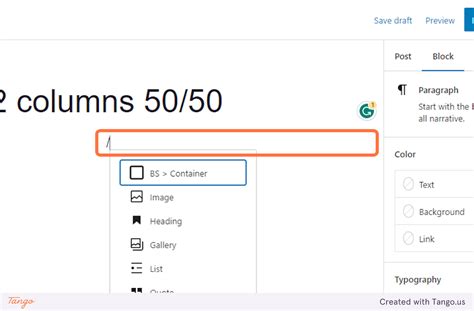 How To Add 2 Columns 5050 Blockstrap