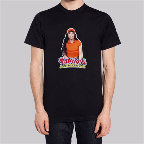 Jayla Foxx Popeyes Employee In Movie Shirt Cheap Made Printed