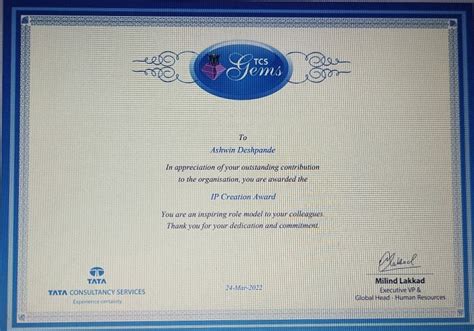 Ashwin Deshpande On Linkedin Tcsgems Tcser Tcs 20 Comments