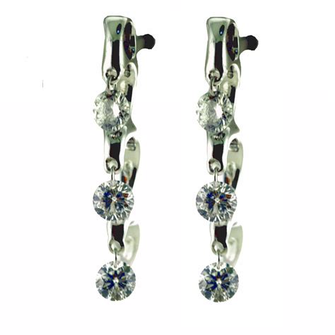Floating Diamond Earrings Sbt Imports