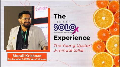 Solox The Young Upstarts 3 Minute Talks Murali Krishnan Co Founder
