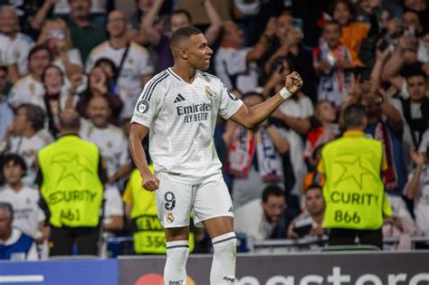A fost o seară mare Kylian Mbappe în extaz după ce a marcat primul gol pentru Real Madrid în