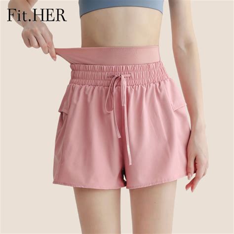 Fit Her Sports Shorts Womens Summer Slim Fitness Quick Drying Pants