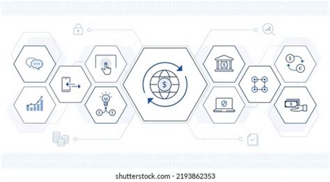 Fintech Illustration Financial Technology Digital Transformation Stock