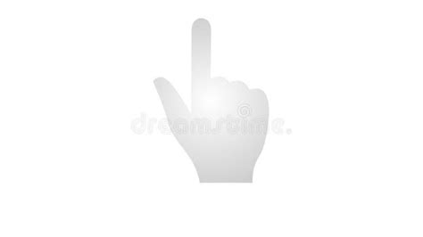 Animated Index Finger Side Touch Stock Video Video Of Flat Move