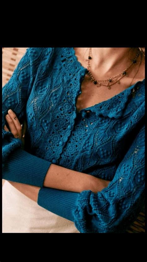 французская кофточка. | Pizzo a maglia, Maglia, Maglioni