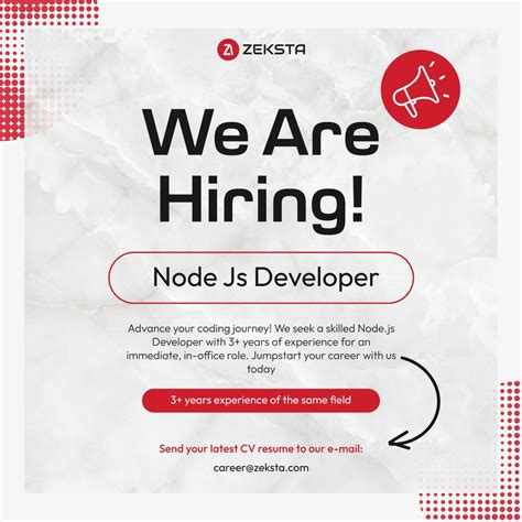 Nodejs Backenddeveloper Techjobs Nowhiring Immediatejoiner