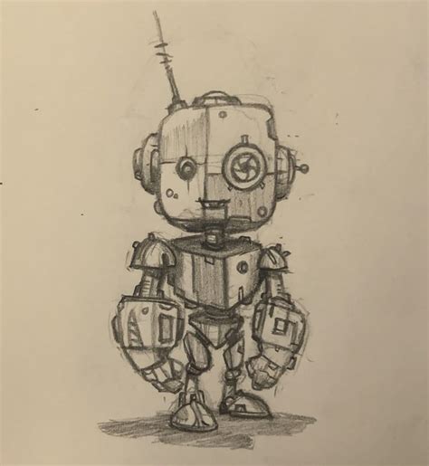 Cute Mini Robot Автомобильные чертежи Емодзі Лесные существа
