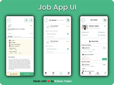 Job Finder App Ui In Figma By Kishan Yadav On Dribbble