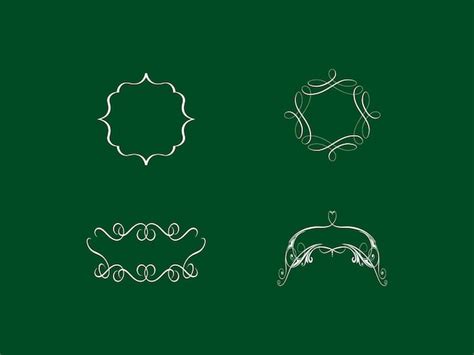 Premium Vector Set Of Floral Elements Vector Design Isolated On Green