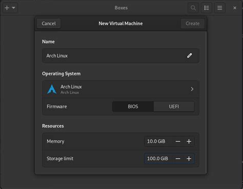 Cant Create Arch Linux Vm In Gnome Boxes Rfedora