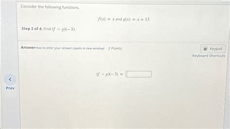 solved consider the following functions f x x ﻿and