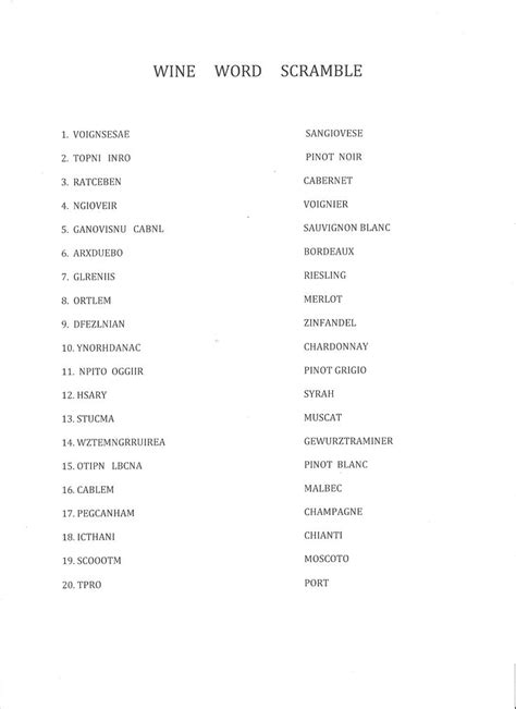 Astounding Printable Wine Trivia Questions And Answers Tristan Website