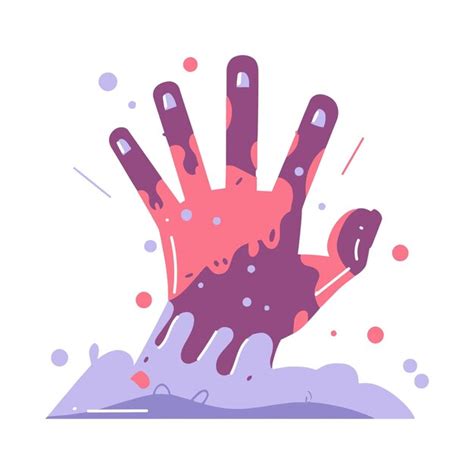 Premium Vector Hand Drawn Zombie Hand In Flat Style