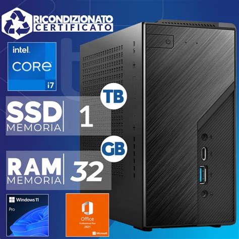 Mini Pc Ordinateur Assemblé B760 Intel I5 14400 Ram 32gb Ssd 1tb W11