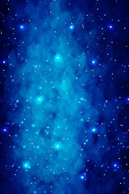 Premium Vector Starry Night Blue Galaxy Background
