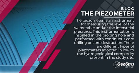 The Piezometer Geostru Blog