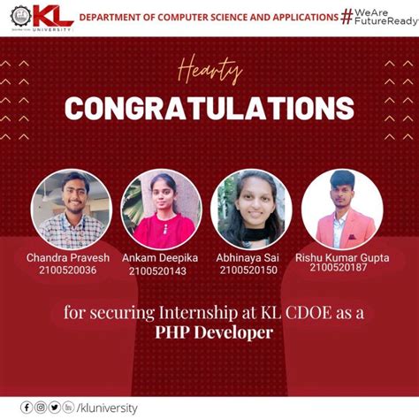 Abhinaya Sai Chakilela On Linkedin Phpdeveloper Intern Kluniversity Klcdoe 10 Comments