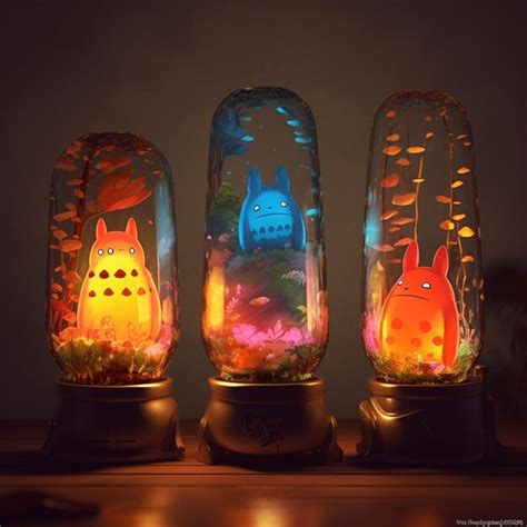 Premium AI Image Three Lit Up Lava Lamps With Different Colored