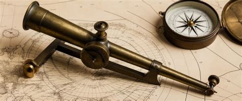 Premium Photo Antique Brass Sextant On A Nautical Chart Perfect For