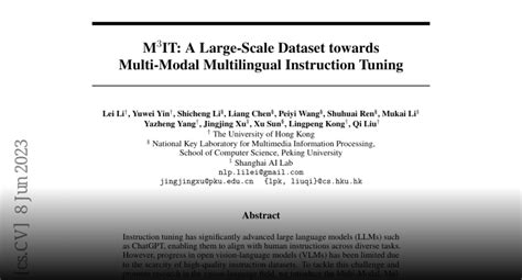 Paper Page M3it A Large Scale Dataset Towards Multi Modal