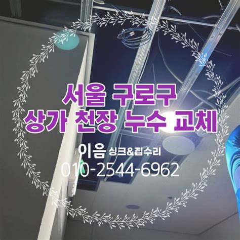 구로구 천장보수 상가수리 천장판넬 석고텍스 누수 복구현장 부분공사 현장 네이버 블로그