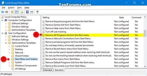 Add Or Remove All Apps List In Start Menu In Windows 10 Tutorials