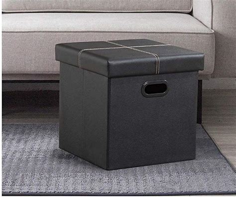 Amazon Deal Faux Leather Storage Ottoman